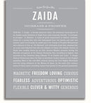 Zaida | Name Art Print – Name Stories