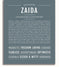Zaida | Name Art Print – Name Stories