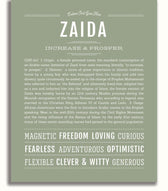 Zaida | Name Art Print – Name Stories