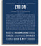 Zaida | Name Art Print – Name Stories