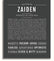 Zaiden | Name Art Print – Name Stories