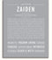 Zaiden | Name Art Print – Name Stories