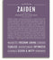 Zaiden | Name Art Print – Name Stories