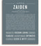 Zaiden | Name Art Print – Name Stories