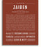 Zaiden | Name Art Print – Name Stories