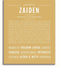 Zaiden | Name Art Print – Name Stories