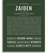 Zaiden | Name Art Print – Name Stories