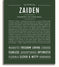 Zaiden | Name Art Print – Name Stories