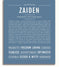Zaiden | Name Art Print – Name Stories