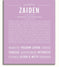 Zaiden | Name Art Print – Name Stories