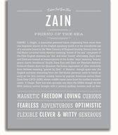Zain | Name Art Print – Name Stories
