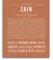 Zain | Name Art Print – Name Stories