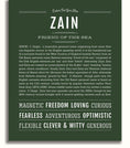 Zain | Name Art Print – Name Stories