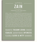 Zain | Name Art Print – Name Stories