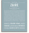 Zaire | Name Art Print – Name Stories