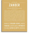 Zander | Name Art Print – Name Stories