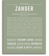 Zander | Name Art Print – Name Stories