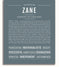 Zane | Name Art Print – Name Stories