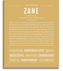 Zane | Name Art Print – Name Stories