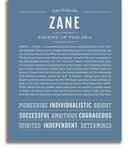 Zane | Name Art Print – Name Stories
