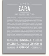 Zara | Name Art Print – Name Stories
