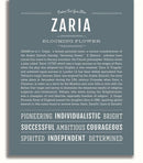 Zaria | Name Art Print – Name Stories