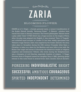 Zaria | Name Art Print – Name Stories