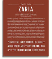 Zaria | Name Art Print – Name Stories