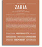 Zaria | Name Art Print – Name Stories