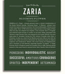 Zaria | Name Art Print – Name Stories