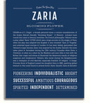 Zaria | Name Art Print – Name Stories