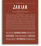 Zariah | Name Art Print – Name Stories