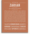Zariah | Name Art Print – Name Stories