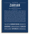 Zariah Personalized Name Meaning Art Prints – Name Stories
