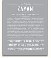 Zayan | Name Art Print – Name Stories