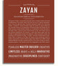 Zayan Personalized Name Meaning Art Prints – Name Stories
