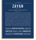 Zayan | Name Art Print – Name Stories