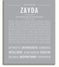 Zayda | Name Art Print – Name Stories