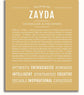 Zayda | Name Art Print – Name Stories