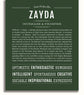 Zayda | Name Art Print – Name Stories