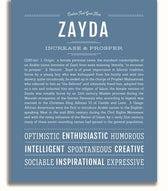 Zayda | Name Art Print – Name Stories