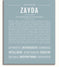 Zayda | Name Art Print – Name Stories