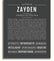 Zayden | Name Art Print – Name Stories