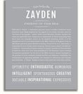 Zayden | Name Art Print – Name Stories