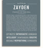 Zayden | Name Art Print – Name Stories
