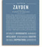 Zayden | Name Art Print – Name Stories