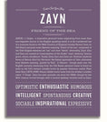 Zayn | Name Art Print – Name Stories