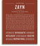 Zayn | Name Art Print – Name Stories