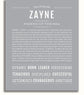 Zayne | Name Art Print – Name Stories