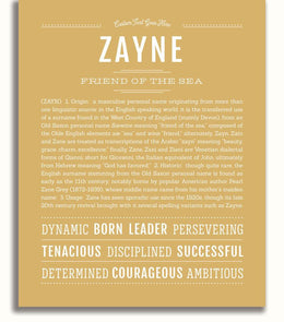 Zayne | Name Art Print – Name Stories